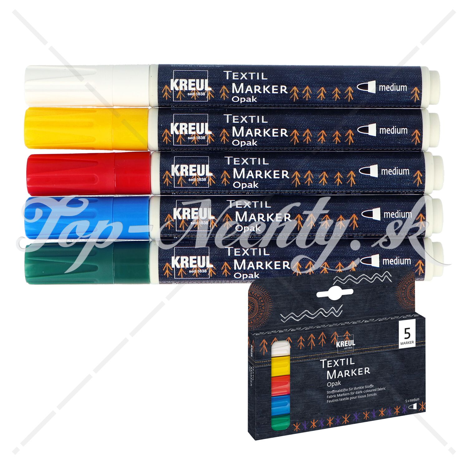 Fixky na textil KREUL Opak medium 5ks | Noezon.sk