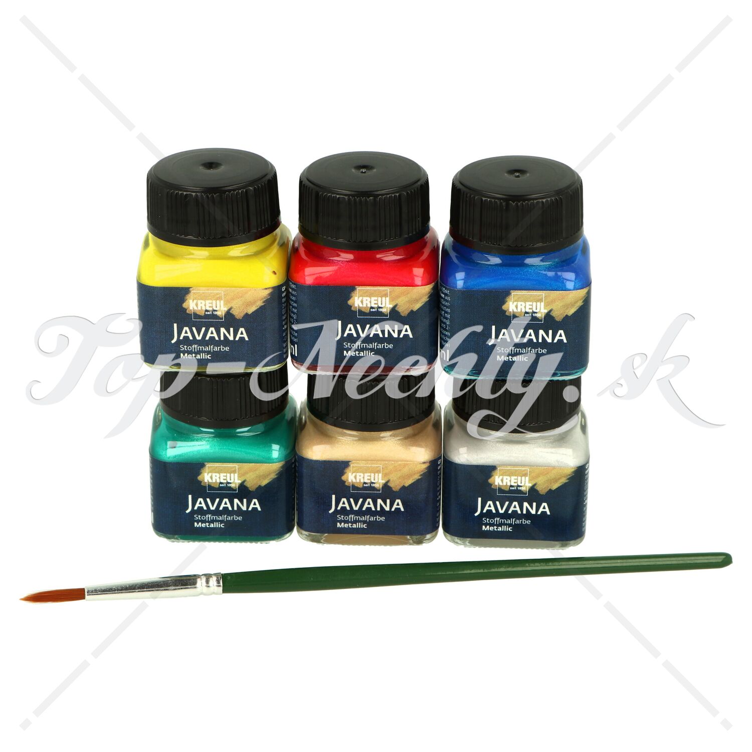 Set metalických farieb na textil Javana Basic colors 6ks | Noezon.sk
